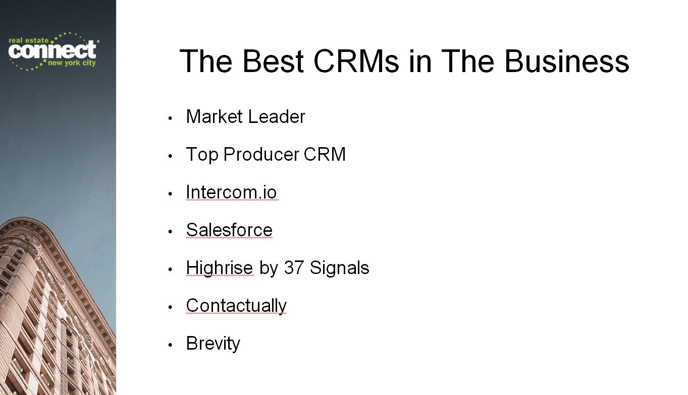 Know the best CRMs in the business -- and which you should use - Inman