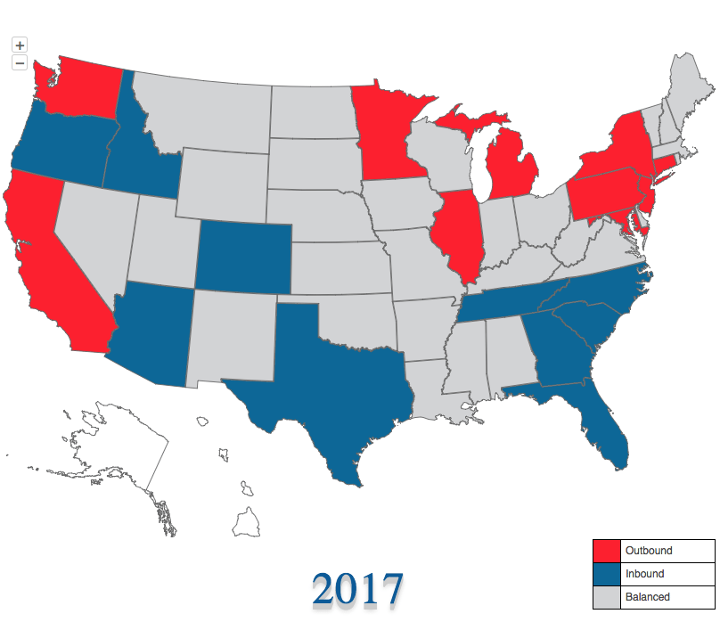 Where Did Americans Move In 2017? - Inman Where Did Americans Move In 2017? - Inman